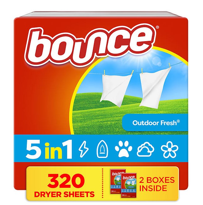 Bounce Fabric Softener Dryer Sheets, Outdoor Fresh, 320 ct. - Polestar ...