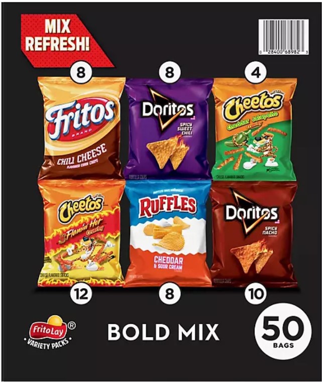 Frito-Lay Bold Mix Variety Pack Chips and Snacks (50 ct.) - Polestar ...