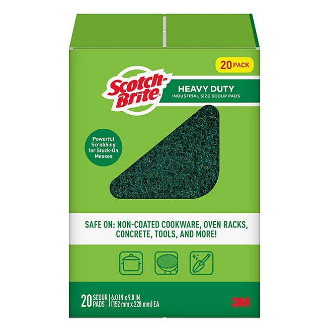 Scotch-Brite Heavy Duty Industrial Sized Scour Pads 20ct. - Polestar ...