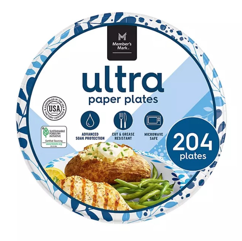 Member's Mark Ultra Dinner Paper Plates, 10", 204 ct. - Polestar Tools ...