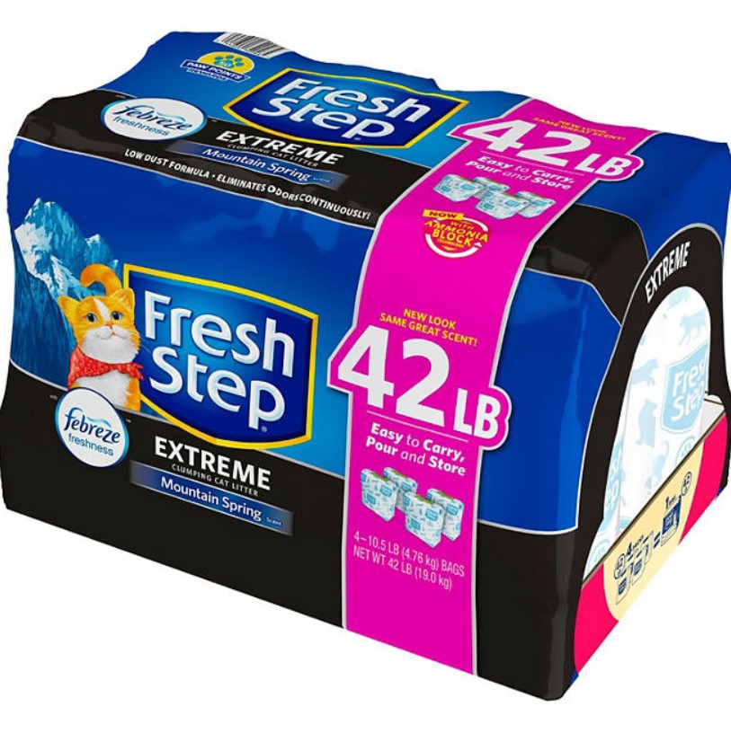 Fresh Step Extreme Clumping Cat Litter w/ Febreze, Mountain Spring ...
