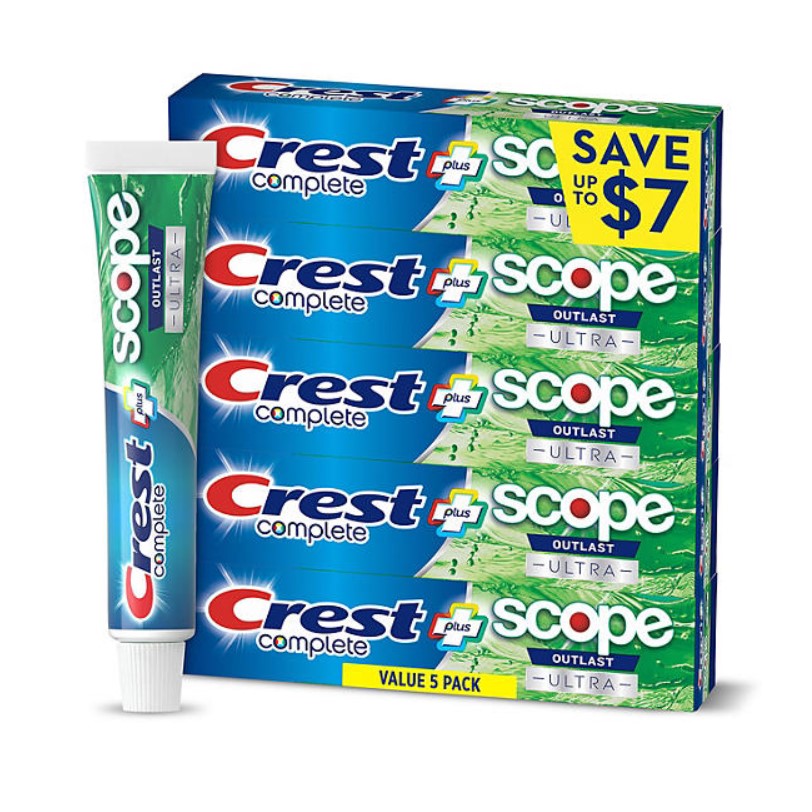 Crest Complete Scope Outlast Ultra Toothpaste (6.3 oz., 5 pk ...