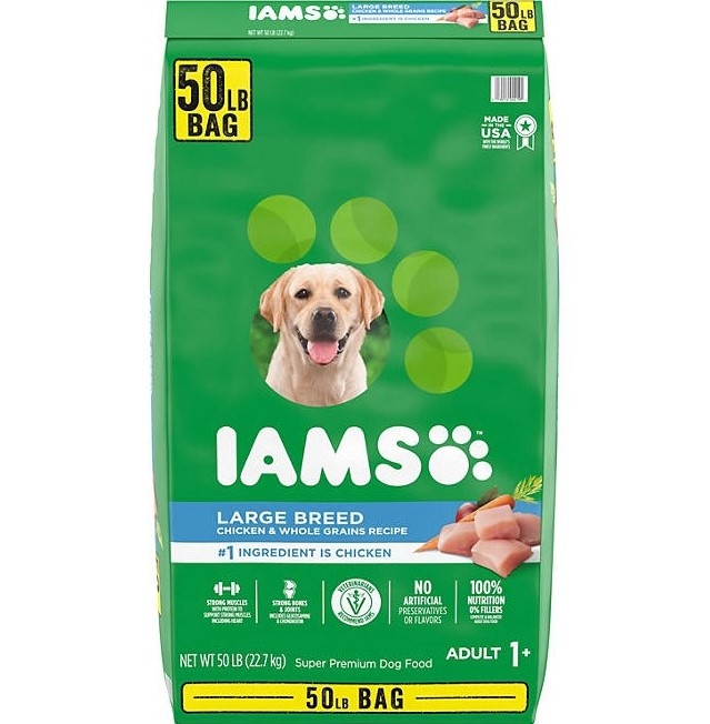 IAMS ProActive Health, Chicken, Adult Large Breed Dry Dog Food, 50 lbs ...
