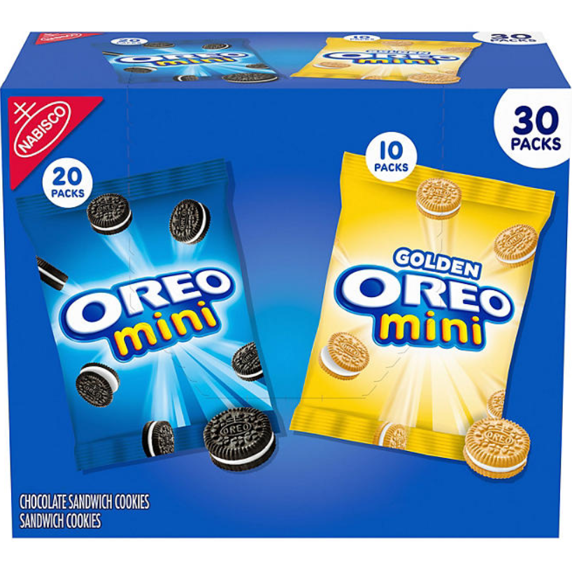 OREO Mini Mix Sandwich Cookies Variety Pack, Snack Packs (30 pk ...